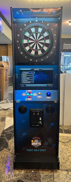 Dart Machine-Take Aim Electronic Coin Operated Dart Board With On Line ...
