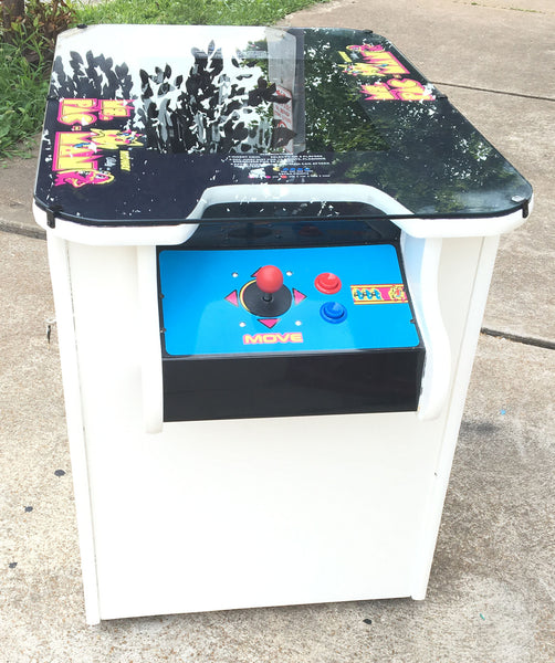 MS PACMAN COCKTAIL ARCADE IN WHITE , PLAYS MS PACMAN AND GALAGA TOO-FR ...