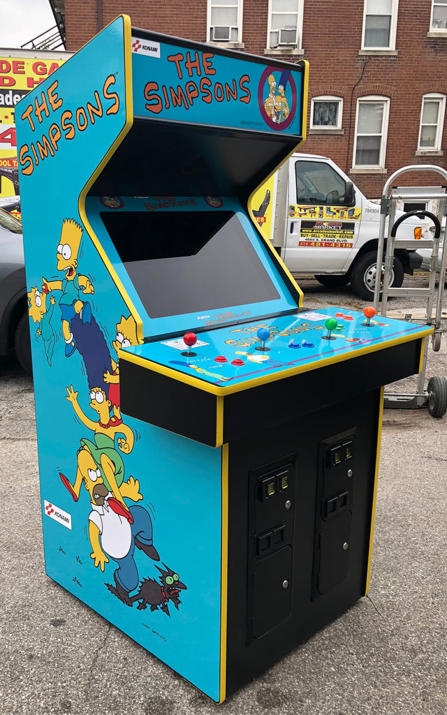 SIMPSONS ARCADE GAME- LOTS OF NEW PARTS-EXTRA SHARP-HEAVY DUTY, COIN O ...